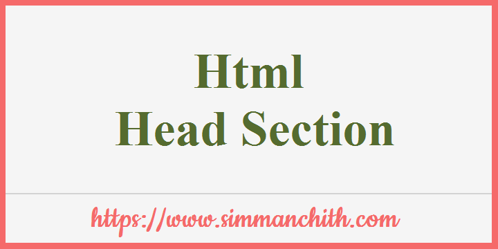 Html Head Element Create Metadata Information Simmanchith