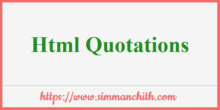 Html Quotations And Citations Elements Simmanchith 